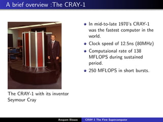 Cray-1 The First Supercomputer | PDF