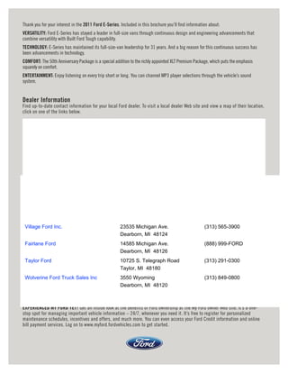 2011 E-Series Brochure | PDF