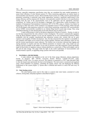 Development of an inexpensive data logger for solar water heating system regulators | PDF
