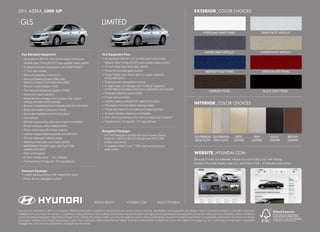2011 Hyundai Azera ebrochure | PDF | Automotive Industry | Industries