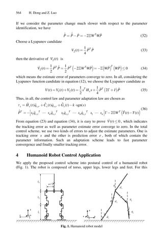 Adaptive Control Scheme with Parameter Adaptation - From Human Motor Control to Humanoid Robot ...