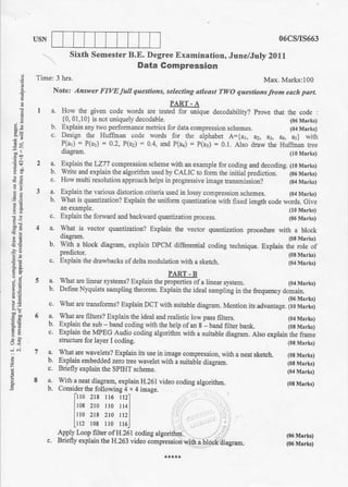 Computer Science and Information Science 6th semester(2011 June/July ...