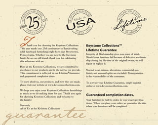 Keystone Collection Furniture Catalog | PDF