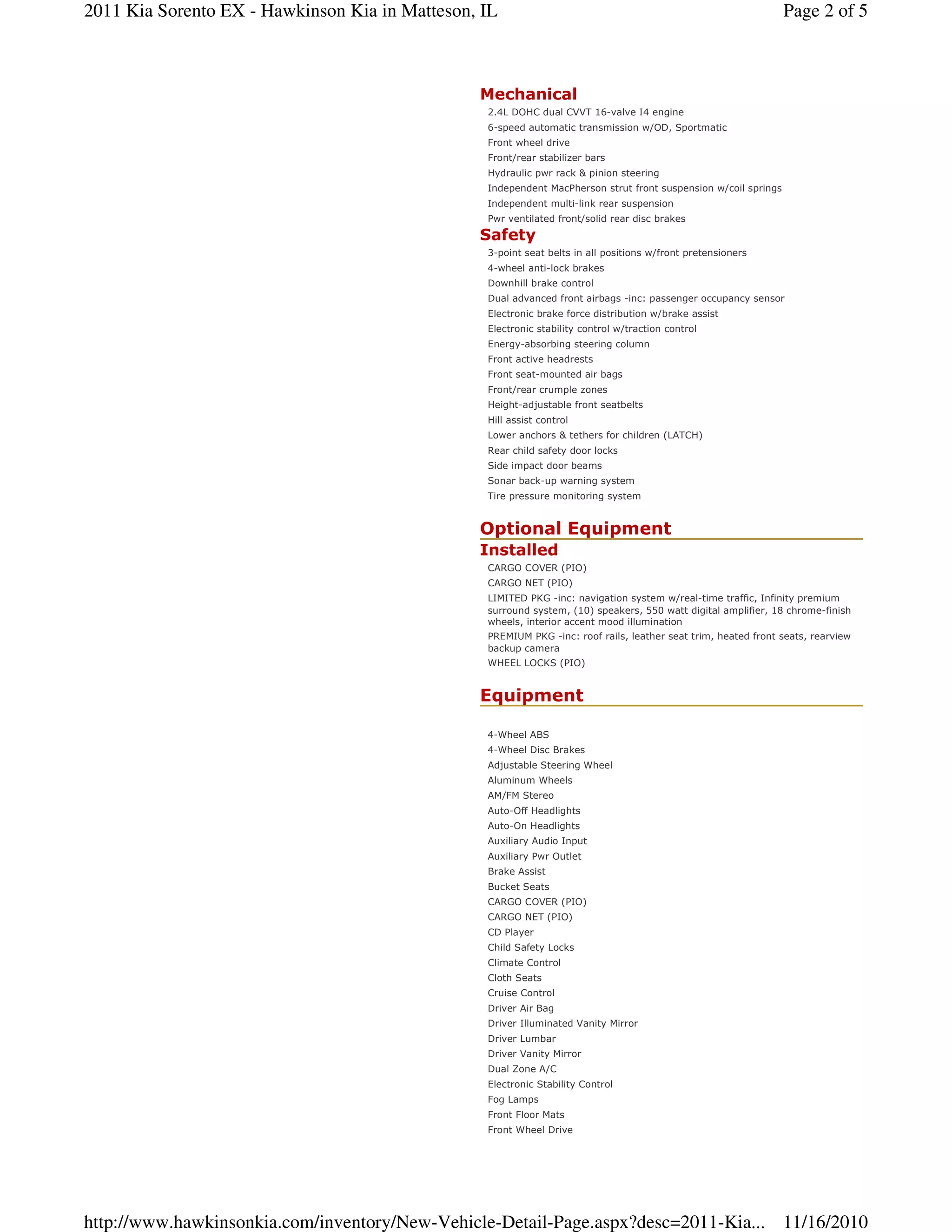 2011 Kia Sorento | PDF