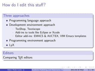 2011 March03 Lewis Latex Tutorial | PDF