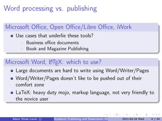 2011 March03 Lewis Latex Tutorial | PDF