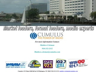 2011 Cumulus Broadcasting, Wilmington, NC Market Deck | PPT