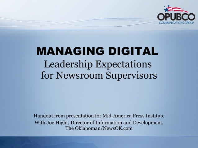 MPI Joe Hight Presentation | PPT | Media Industry | Industries