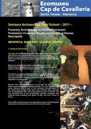 2011 Course: Funerary Archaeology in the Mediterranean: Prehistoric ...