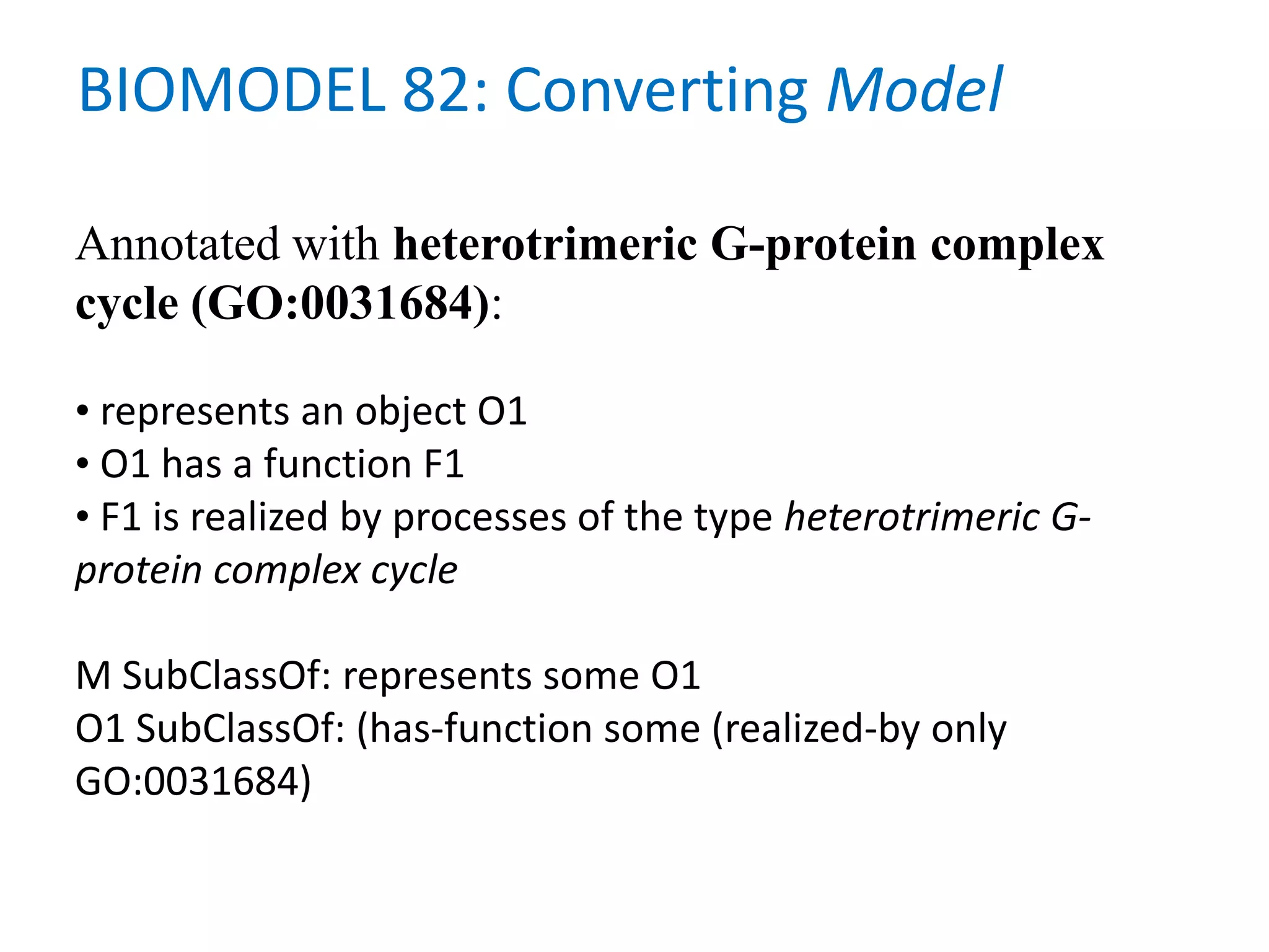 Formal representation of models in systems biology | PPT