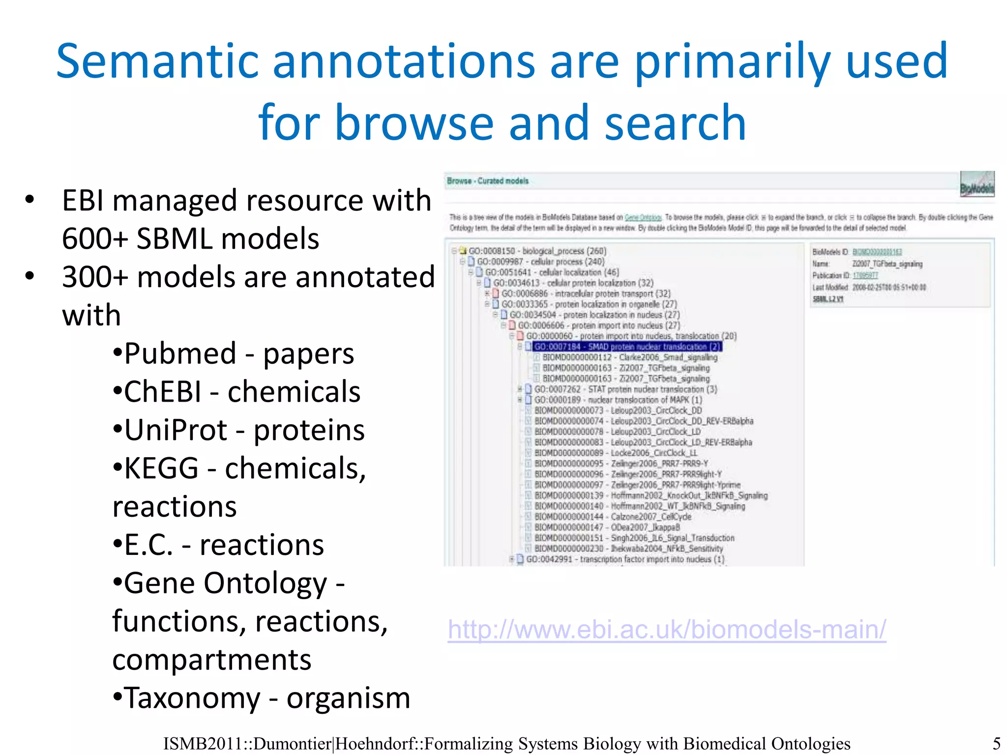Formal representation of models in systems biology | PPT