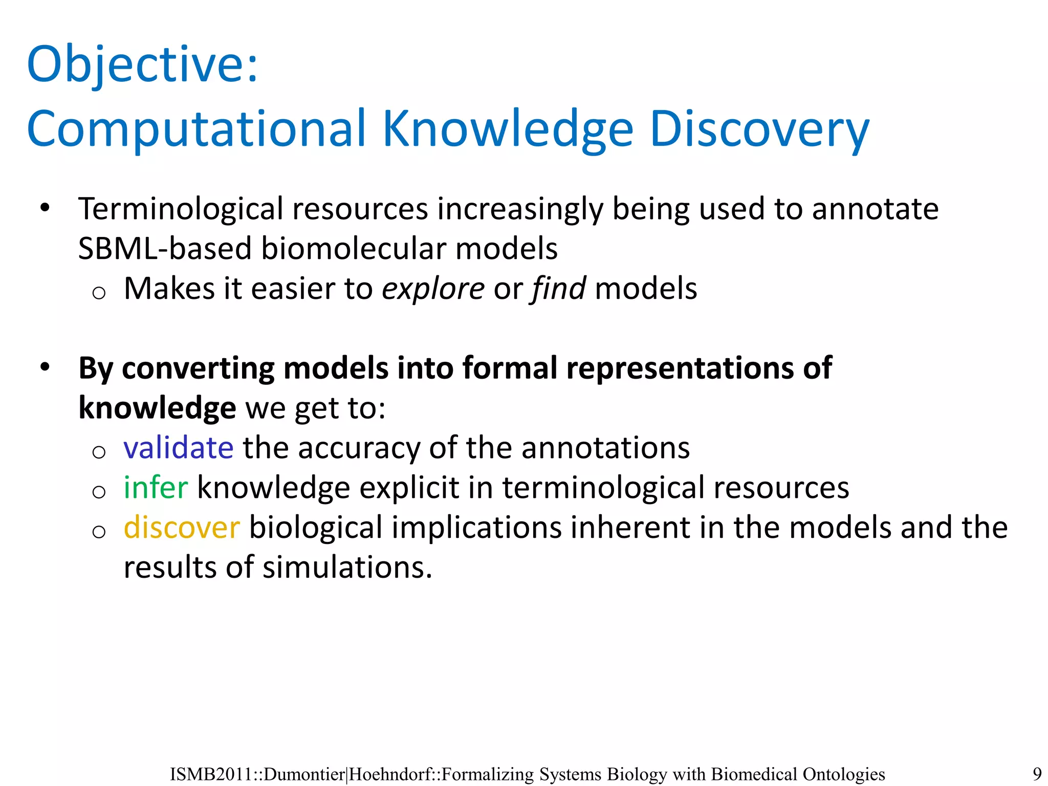 Formal representation of models in systems biology | PPT