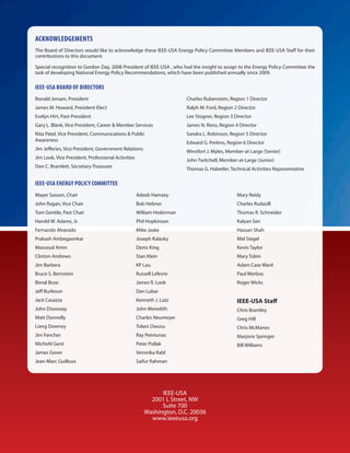 2011 National Energy Policy Recommendations IEEE-USA | PDF | Power and ...