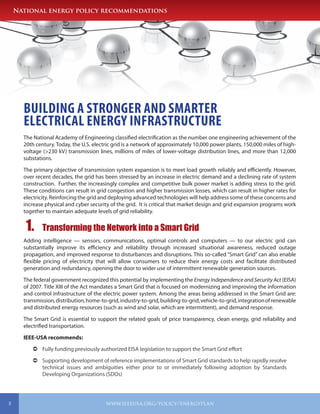 2011 National Energy Policy Recommendations IEEE-USA | PDF | Power and ...