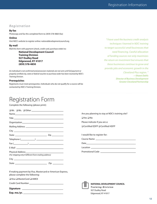 National Development Council Brochure | PDF