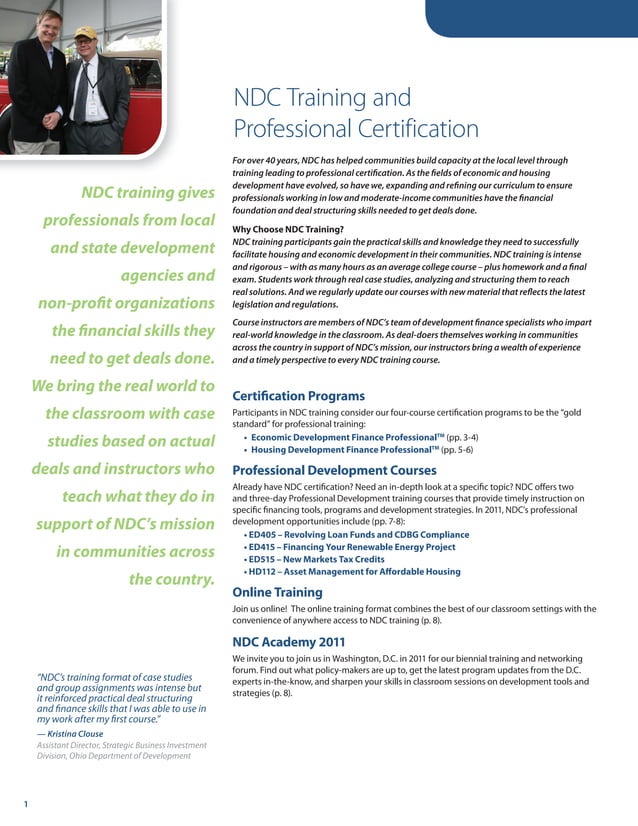 National Development Council Brochure | PDF