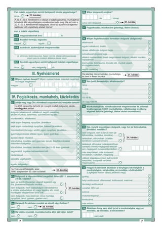 Népszámlálás 2011 Magyarország - személy kérdőív | PDF