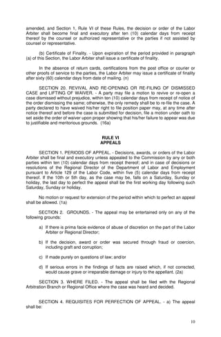 2011 NLRC Rules of Procedure | PDF