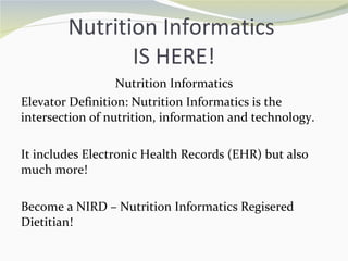2011 nutrition informatics | PPT