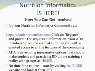 2011 nutrition informatics | PPT