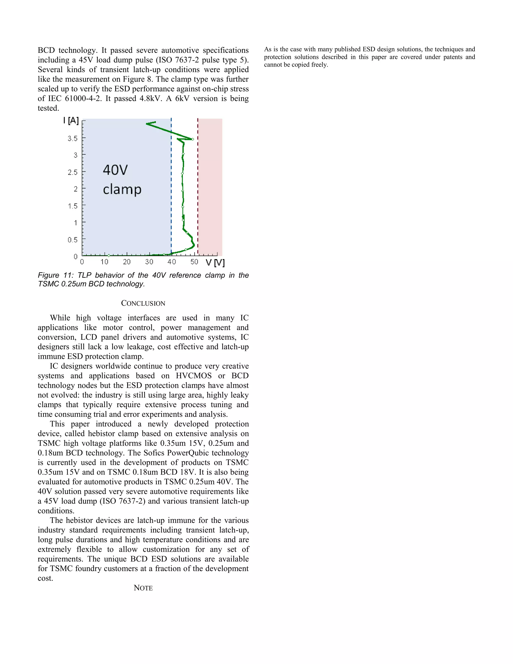 2011 Latch-up immune ESD Protection Clamp for High Voltage optimized on ...