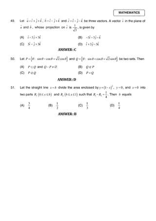 IIT-JEE Advanced 2011 Question Paper 1 | PDF