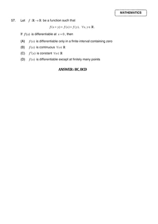 IIT-JEE Advanced 2011 Question Paper 1 | PDF