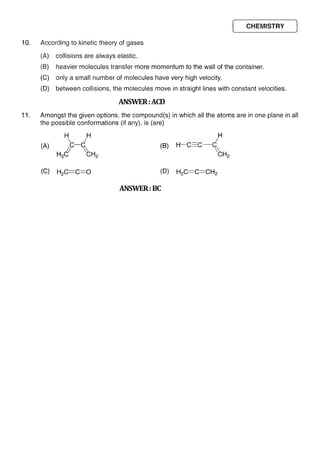 IIT-JEE Advanced 2011 Question Paper 1 | PDF