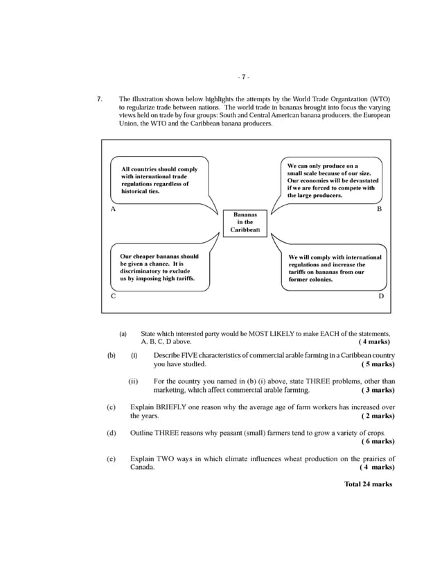 CSEC GEOGRAPHY PAST PAPER- PAPER 2- 2011 | PDF