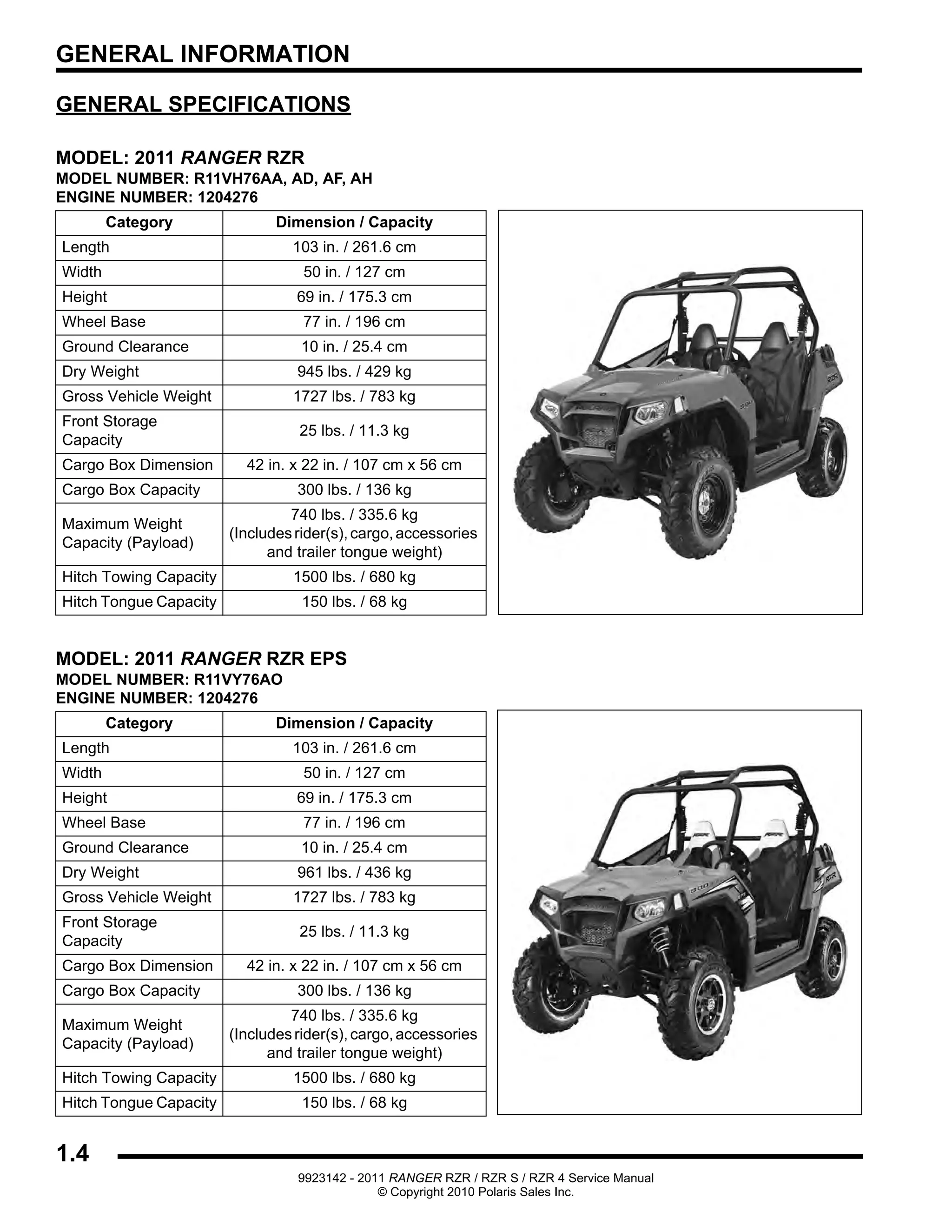 2011 Polaris RANGER RZR Service Repair Manual.pdf
