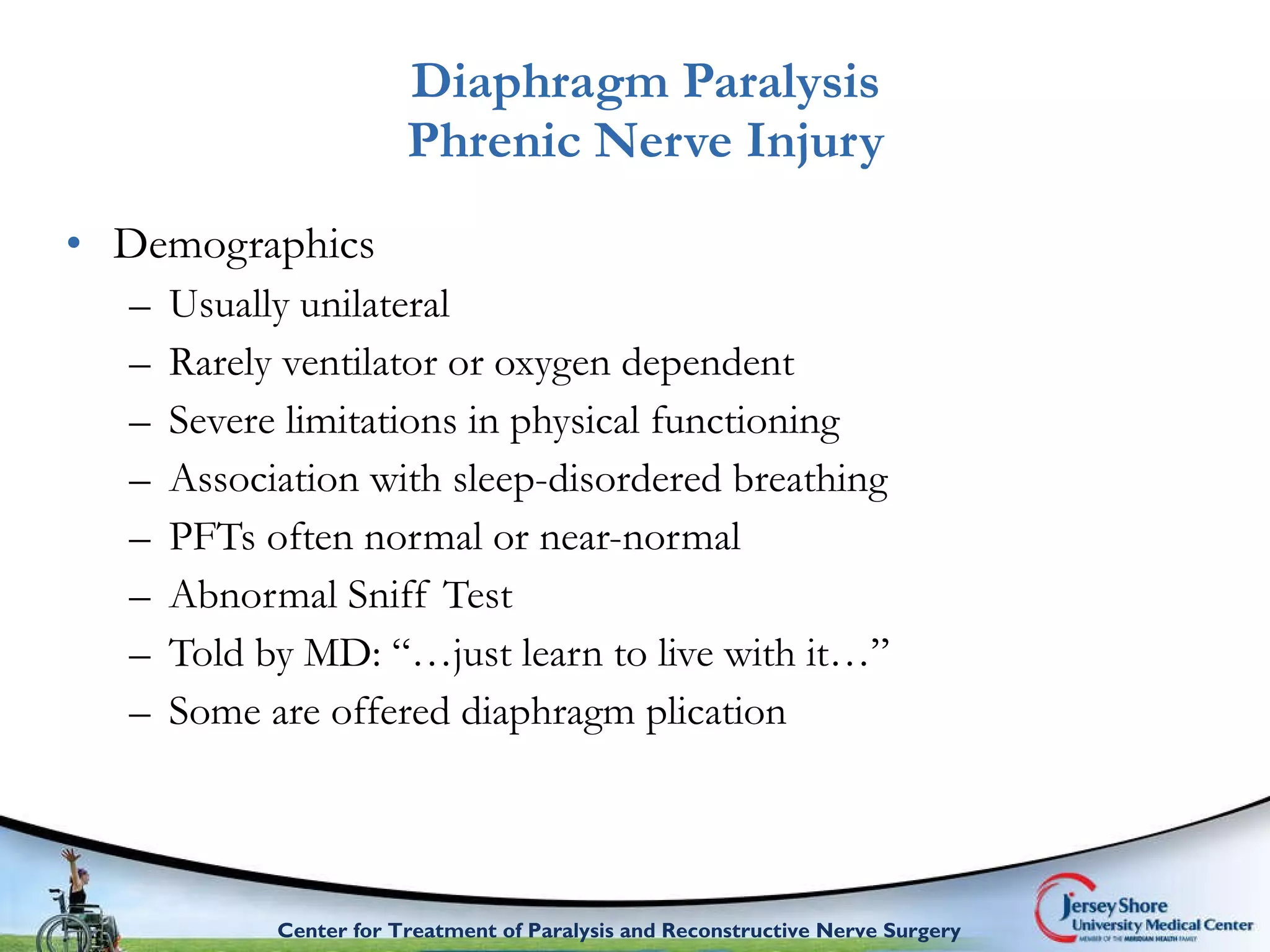 Comprehensive surgical management of the paralyzed diaphragm | PPT