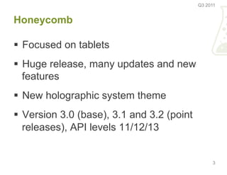 Introduction to Honeycomb APIs - Android Developer Lab 2011 Q3 | PPT