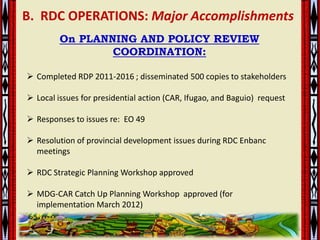 2011 RDC Accomplishments | PPT