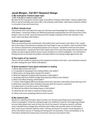 My Research Design Proposal | PDF