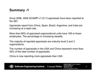 2011 Sep CMMI Process Maturity Report | PPT