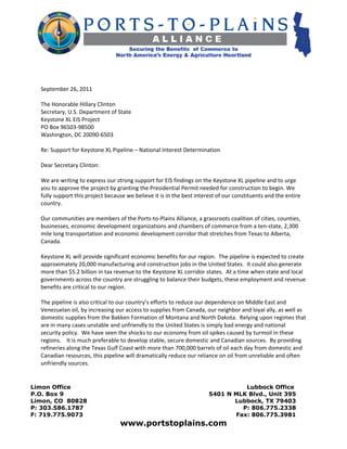 Keystone XL Letter by Elected Officials and BOD | PDF