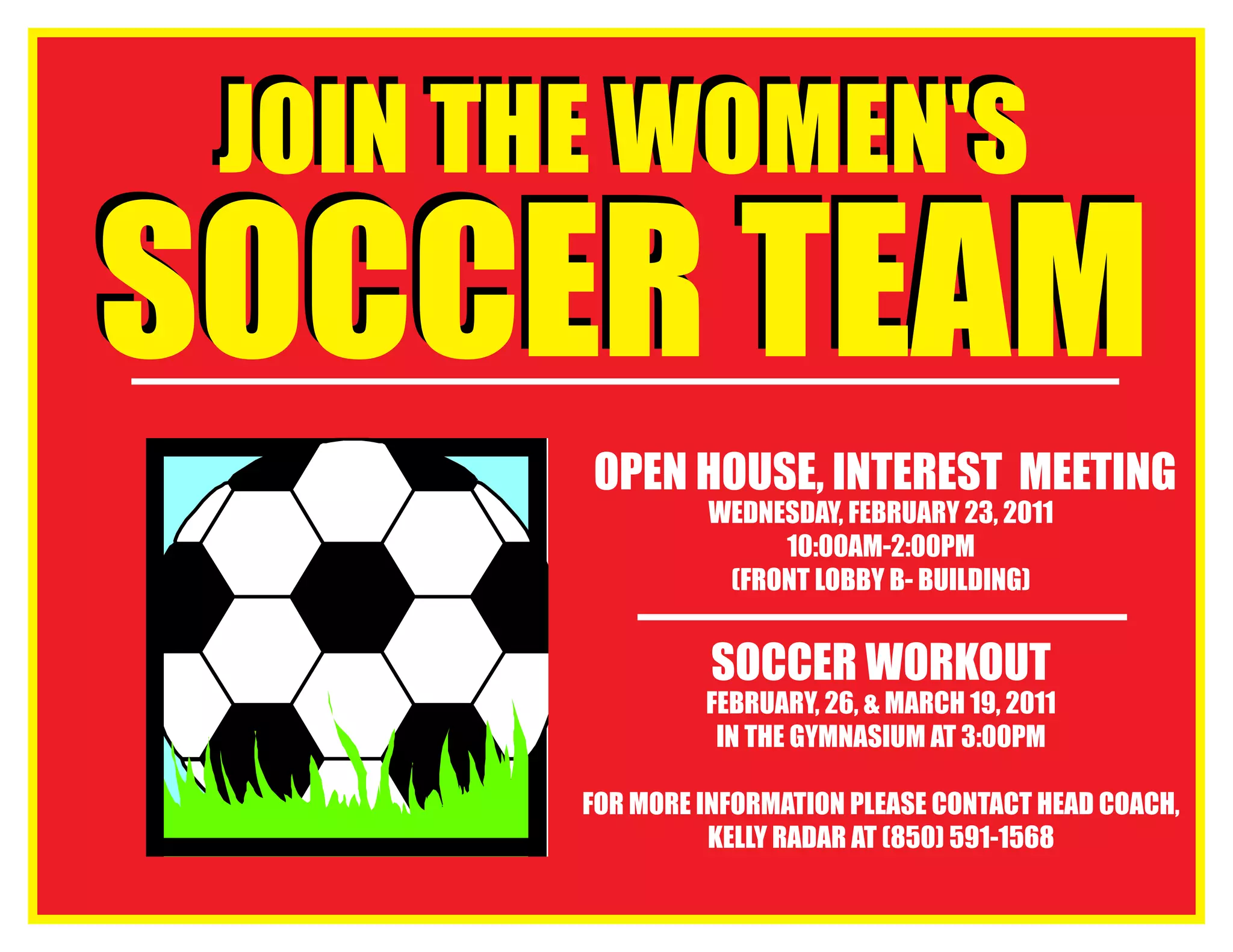 2011 Spring Women's Soccer Flyer | PPT