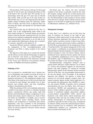 (2011)the role of intra articular hyaluronan (sinovial) | PDF