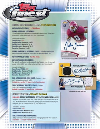2011 Topps Finest Football | PDF