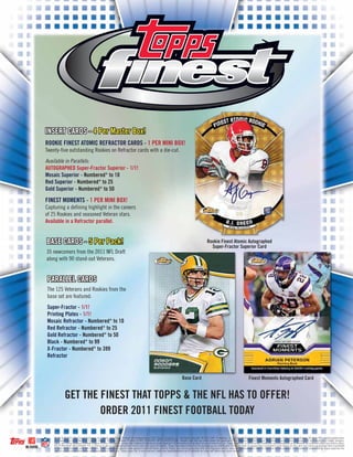 2011 Topps Finest Football | PDF