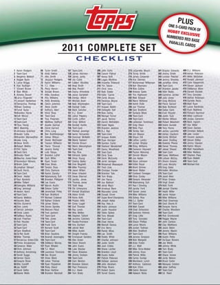 2011 Topps Football Factory Sets | PDF