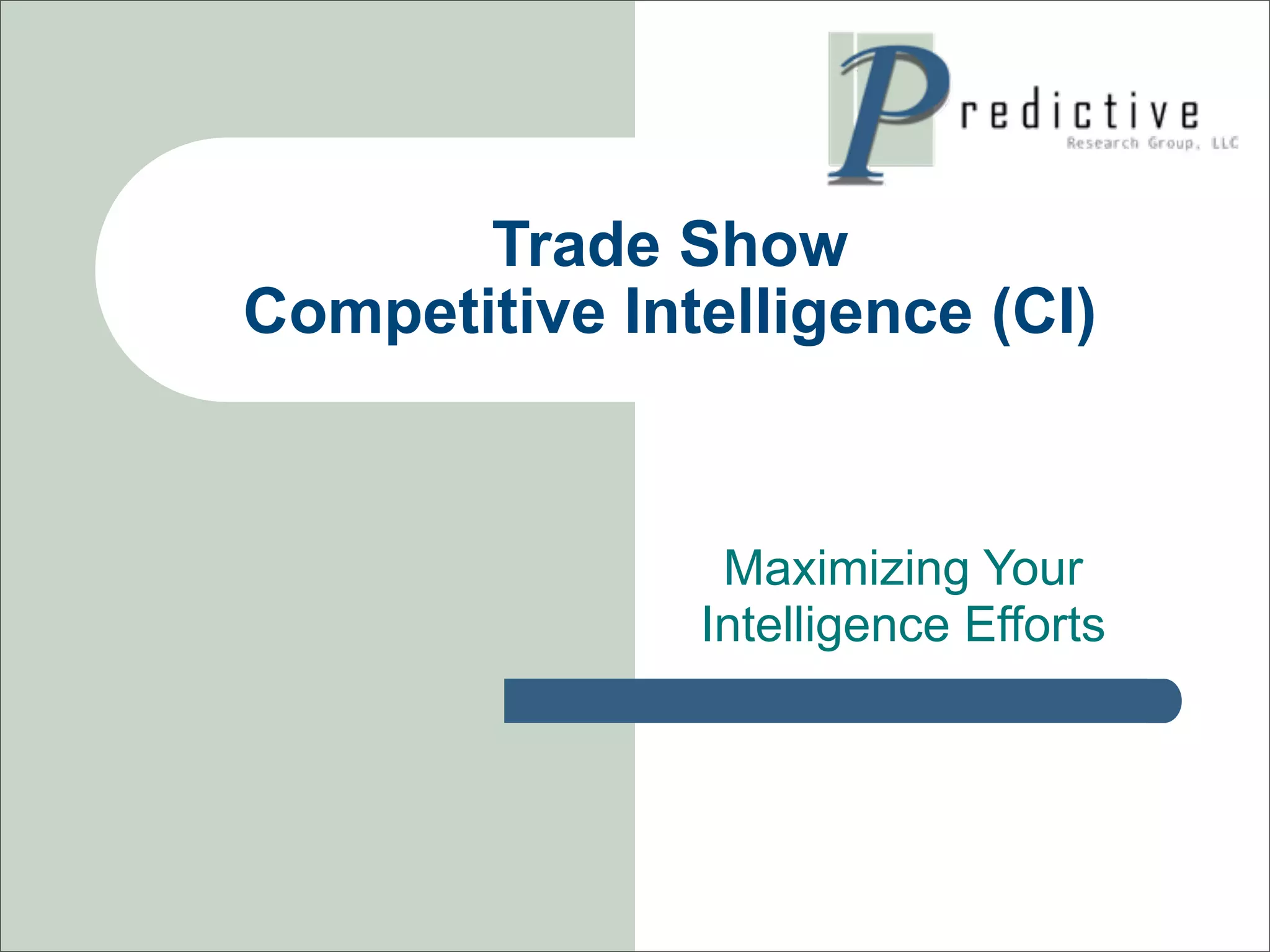 Fast Conference and Trade Show Intelligence | PPT