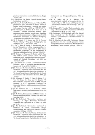Real-time Estimation of Human’s Intended Walking Speed for Treadmill-style Locomotion Interfaces ...