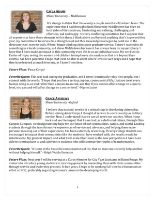 2011 Ohio Campus Compact VISTA Reflection Program | PDF | College ...