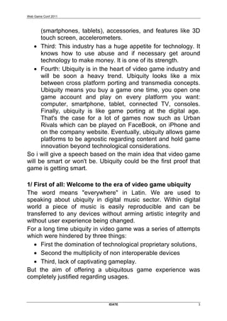 2011 web game conference | PDF