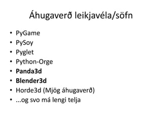 Python in the game world | PPT