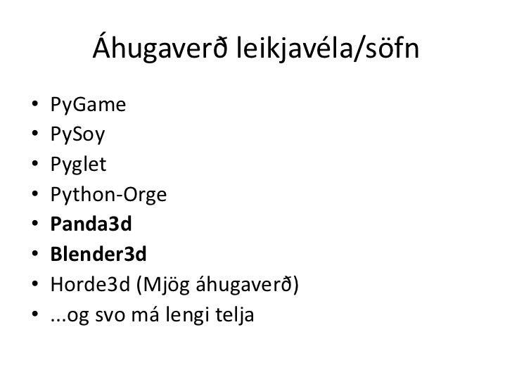 Python in the game world