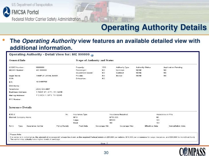 FMCSA Portal and the Inspection Selection System
