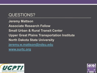 Transportation and Health Care Use for Older Adults in Rural and Small ...