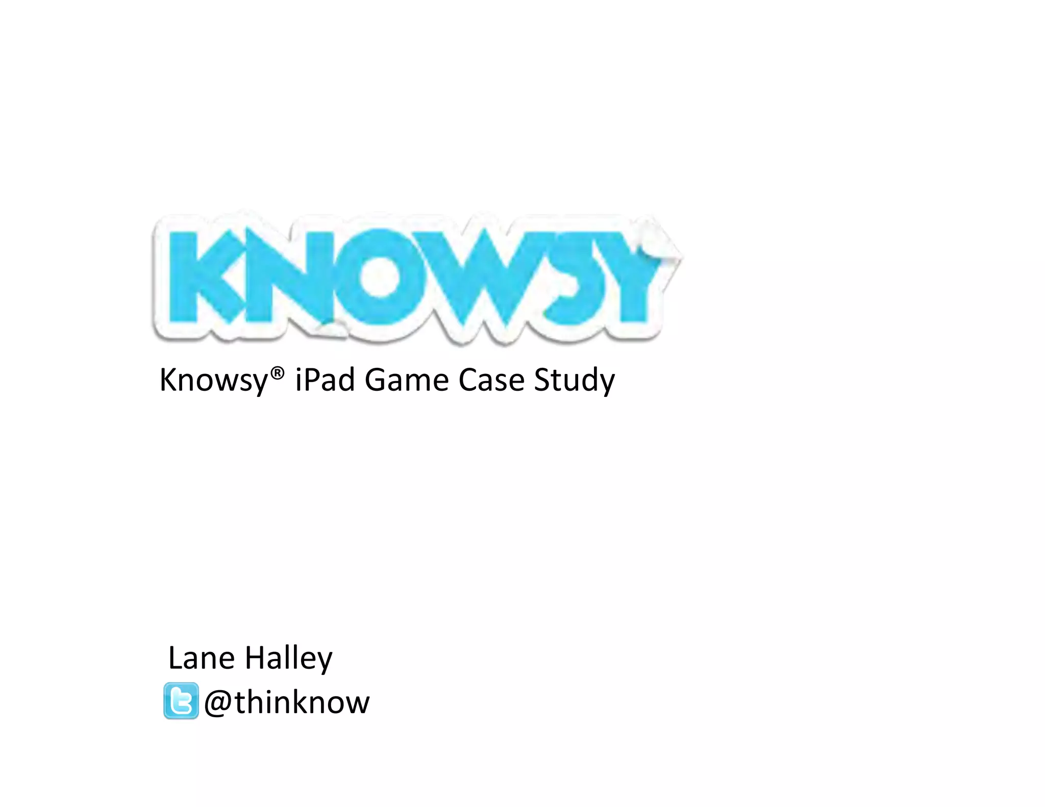Knowsy iPad Game Case Study | PDF